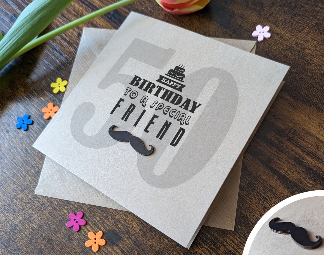 50th Birthday Card for Friend SPECIAL FRIEND 50th Birthday - Etsy