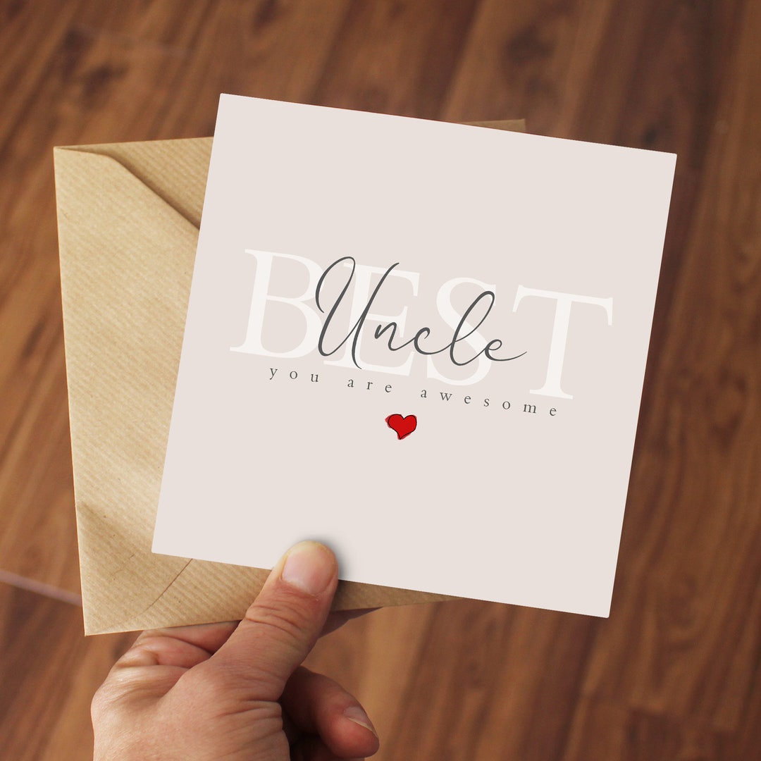 Uncle Birthday Card, Personalised Card for Uncle, Best Uncle Birthday ...