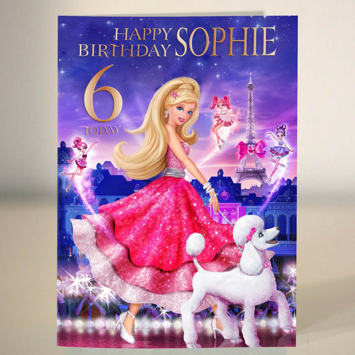 BARBIE PRINCESS Personalised Birthday Card for Daughter | Etsy