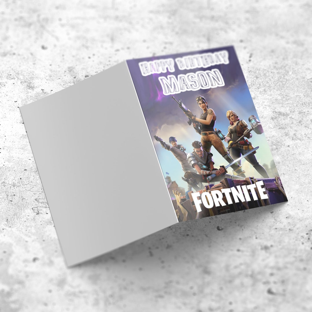 Fotnite Personalised Birthday Card - Etsy