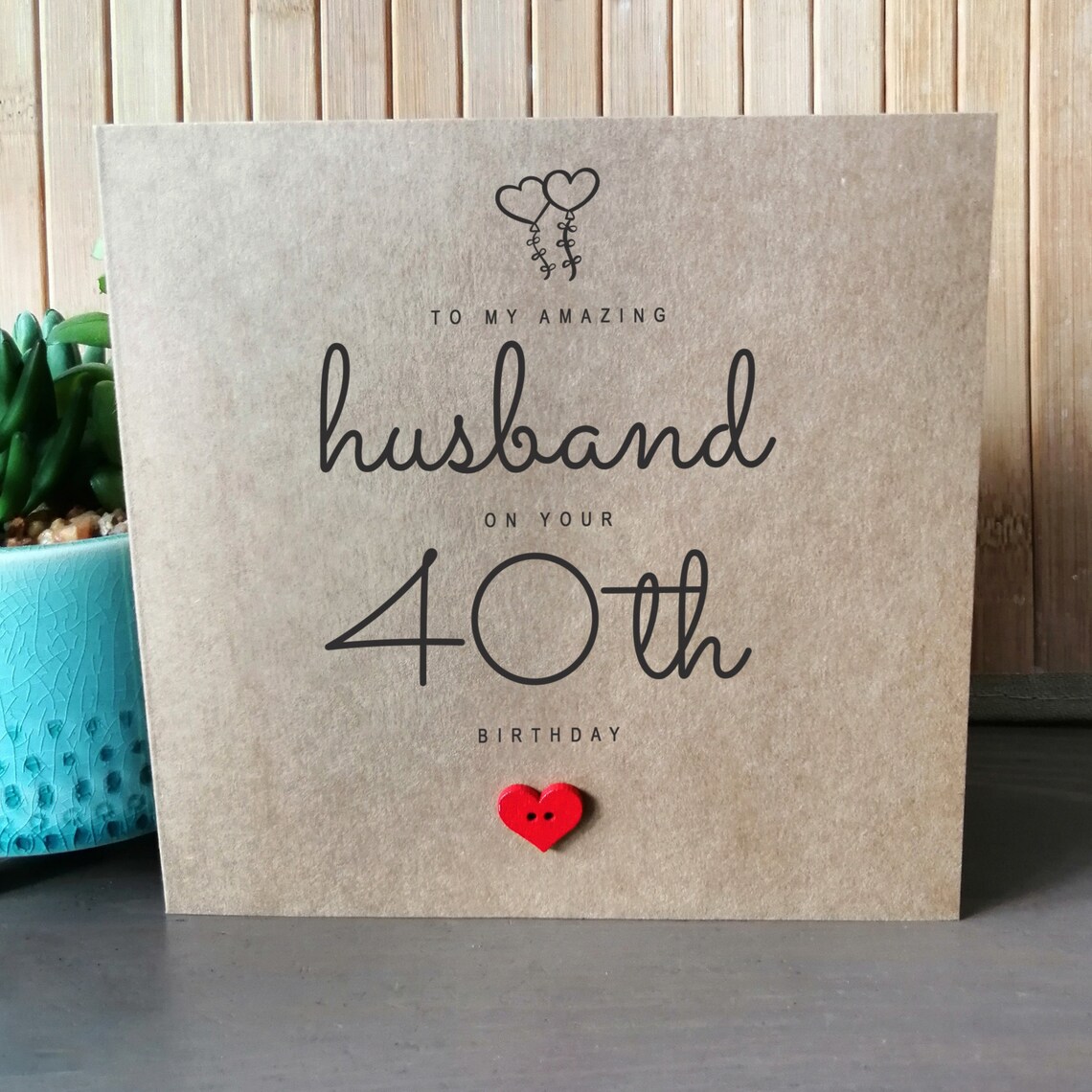40th Birthday Card for Him Husband 40th Birthday Card 40th - Etsy UK