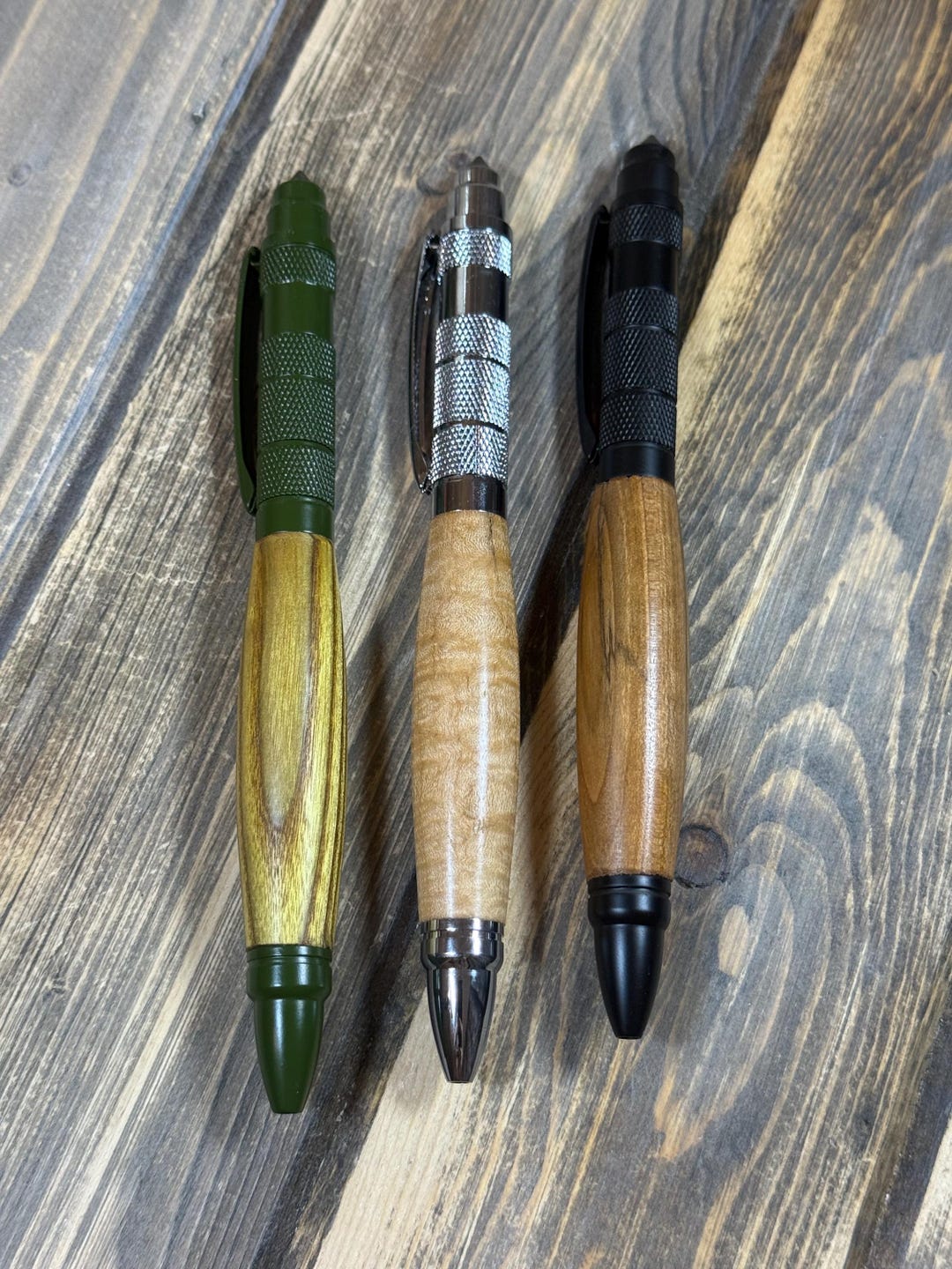 Reclaimed Wood Tactical Pen: Glass Breaker Tip, Parker Refill - Etsy
