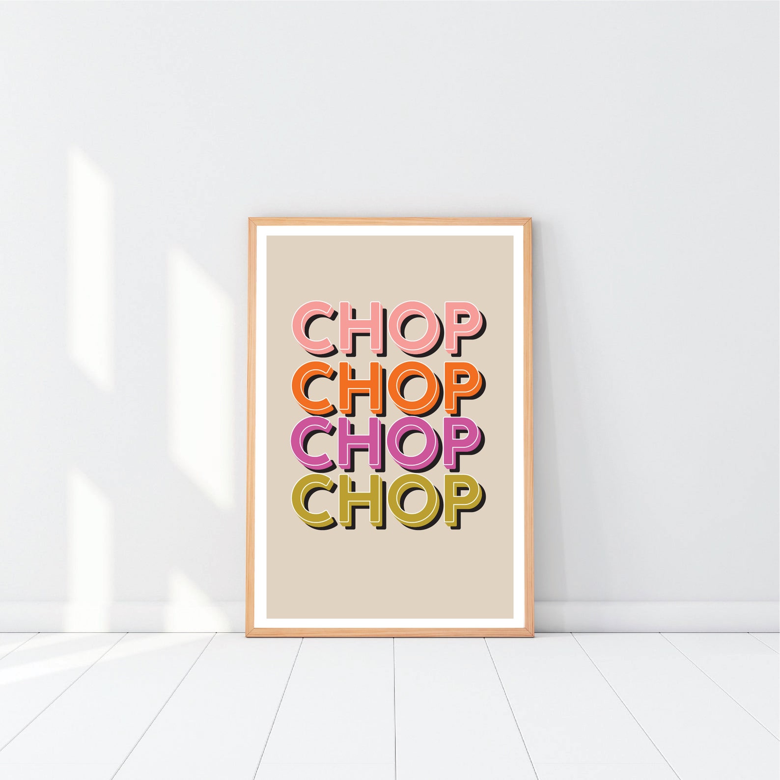 Chop Chop Chop Wall Art Print / Kitchen Sign / Kitchen Food | Etsy