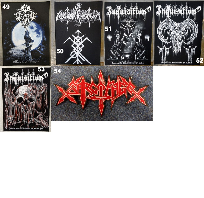 Various Rock & Metal Band Backpatches | Etsy
