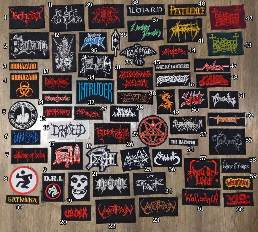 Various Rock & Metal Band Patches Part 03 - Etsy
