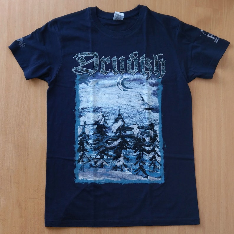 DRUDKH Winter dark Blue T-shirt - Etsy