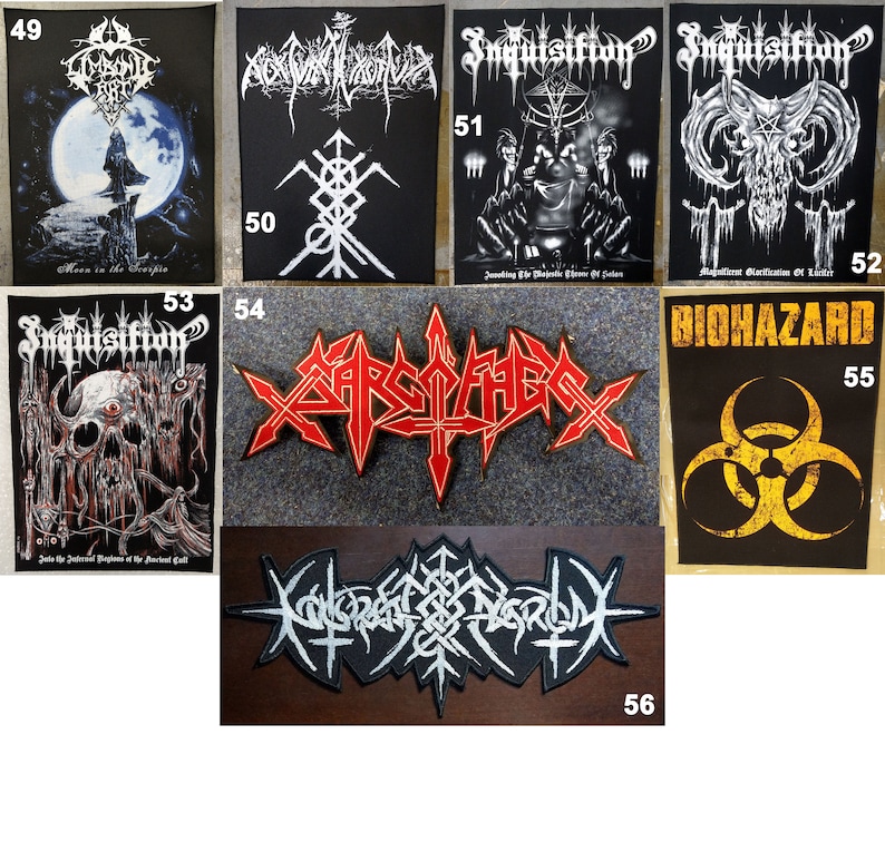 Various Rock & Metal Band Backpatches - Etsy