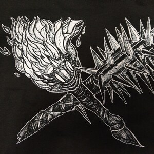 SARKRISTA - Black Devouring Flames (long Sleeve) Officially Licensed - Etsy