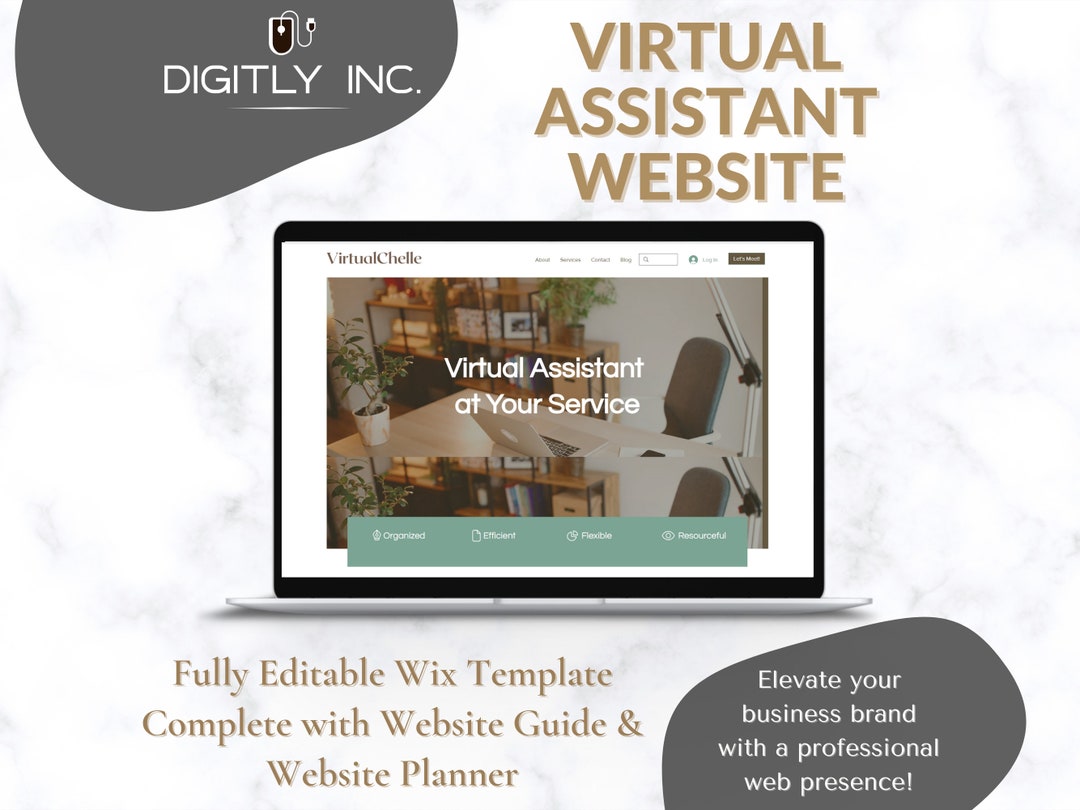 Wix Virtual Assistant Website Template, Easy to Customize, Virtual Assistant Business Website ...