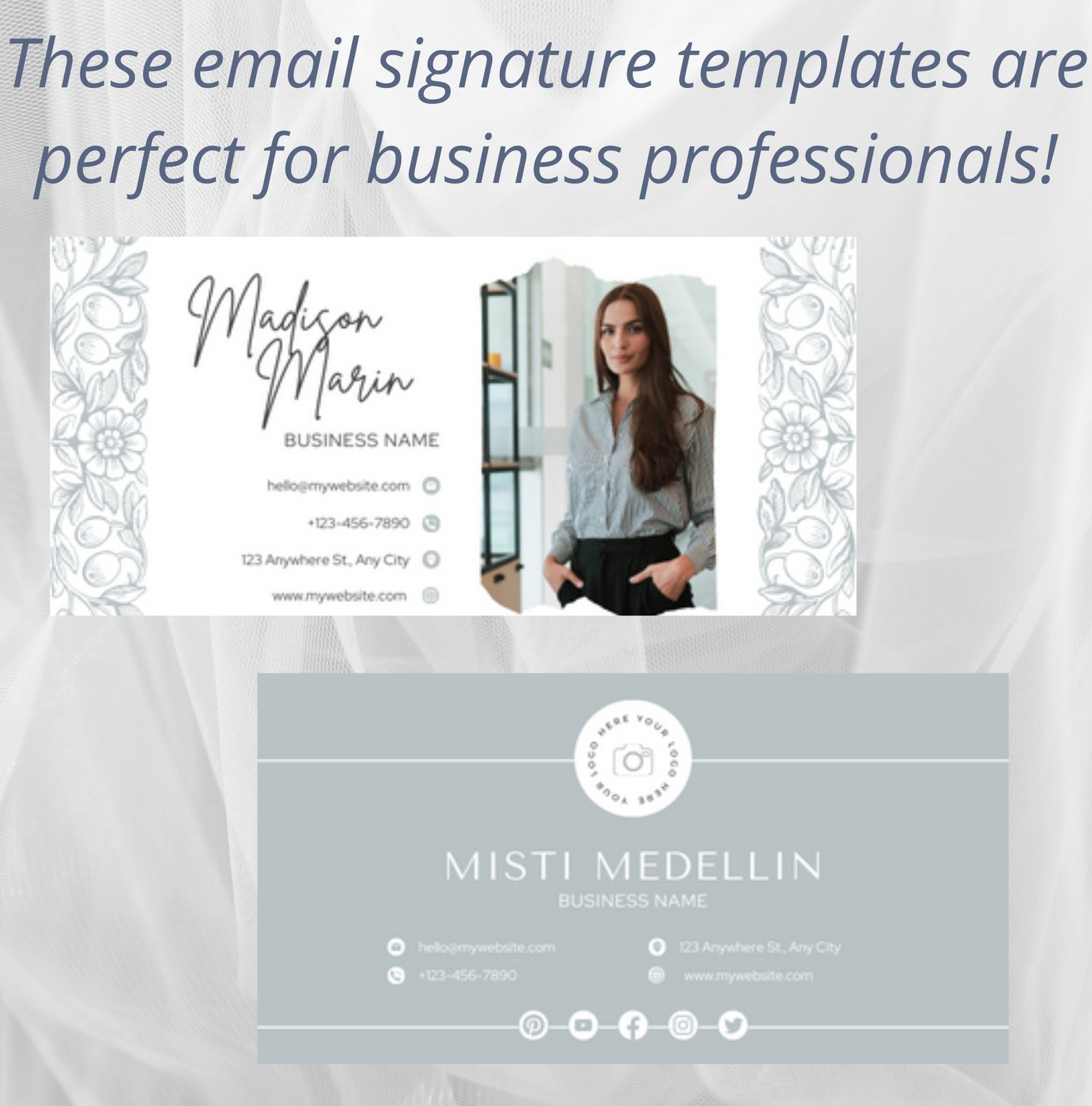 Professional Email Signature Bundle | Email Signatures | Business Email ...