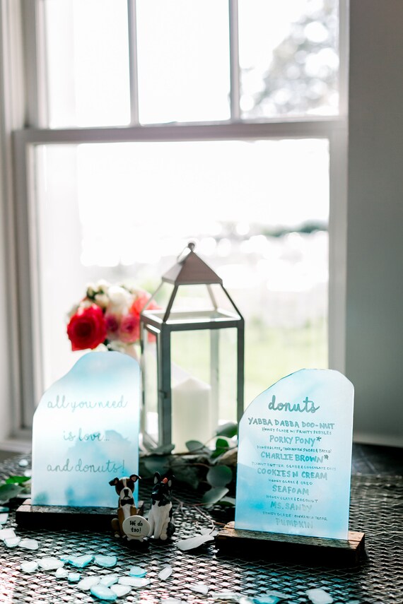 Custom Acrylic Sea Glass Inspired Table Signs for Weddings - Etsy