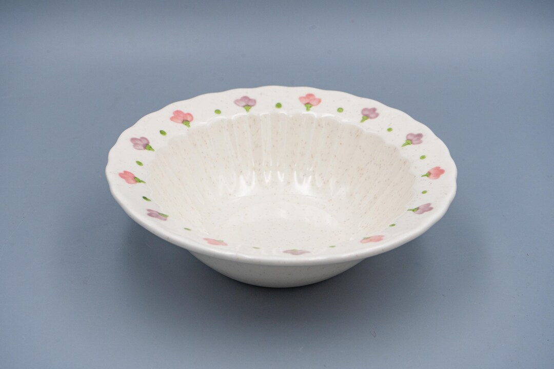 Metlox Vernonware Pink Lady Berry Bowl Vintage California Pottery Mid ...