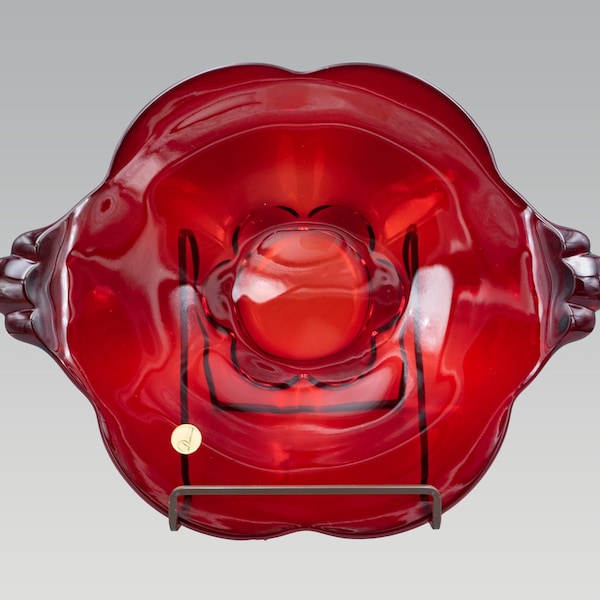 Ruby Glass Platter - Etsy