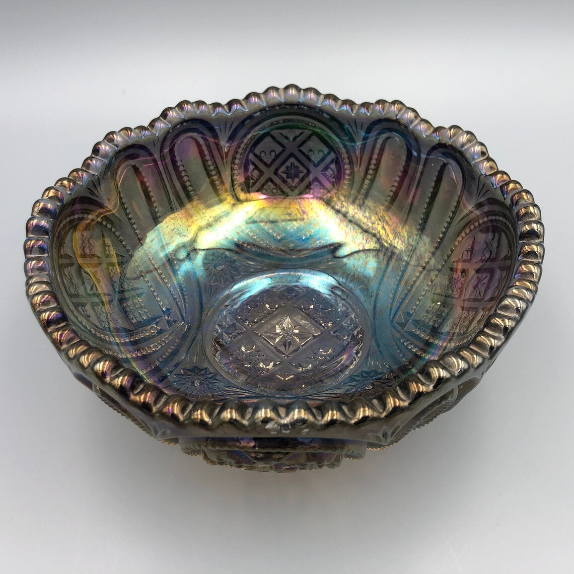 Summit Art Glass Imperial 438 Reproduction Smoke Carnival Etsy
