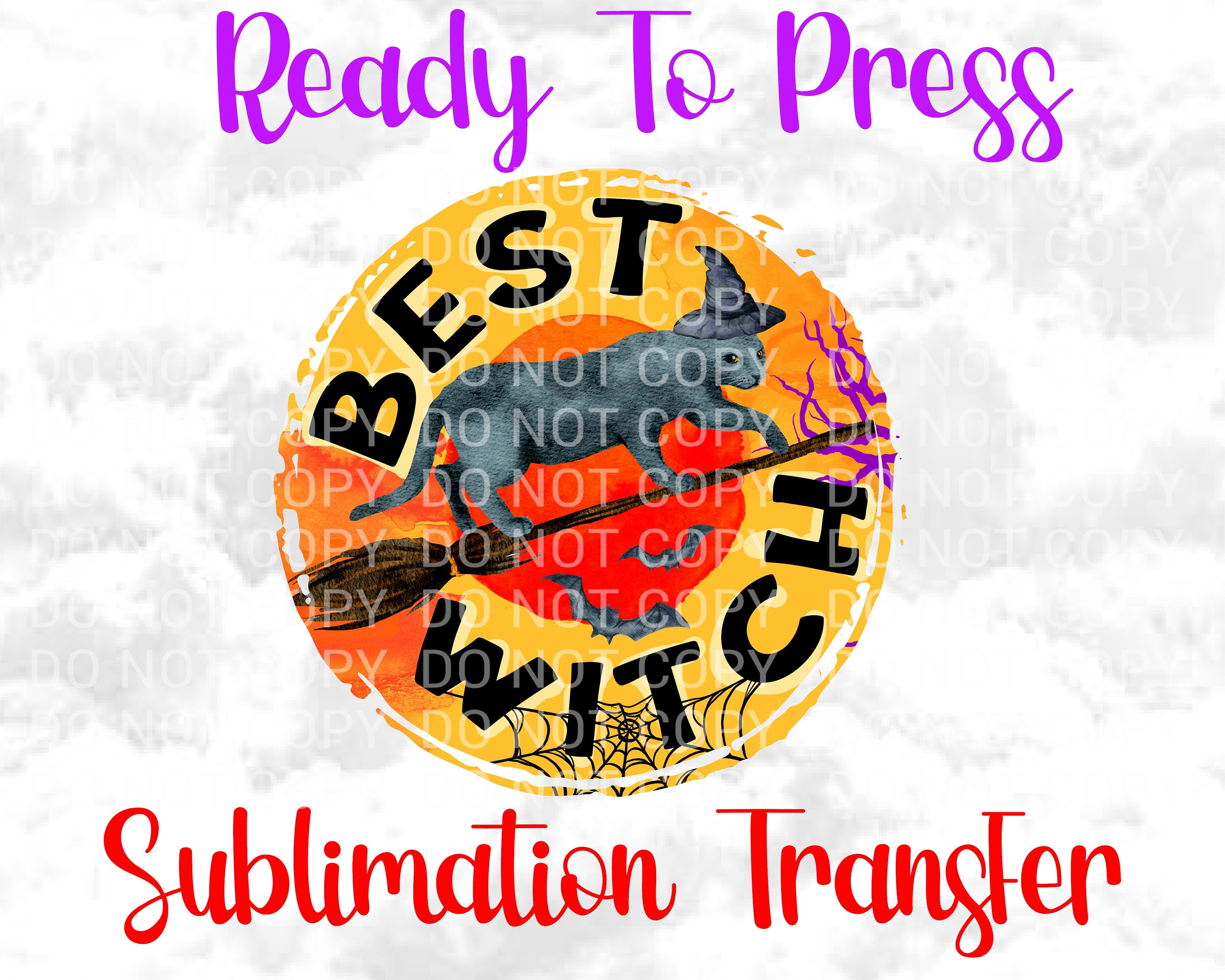 Witch Ready To Press Halloween Transfer Flight Instructor Witch Printed ...
