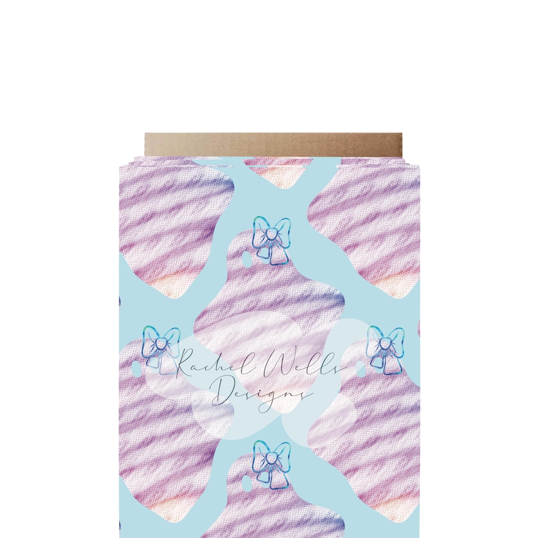 Hand Drawn Halloween Mermaid Ghost Bows Rainbow Colorful Spooky Girly ...