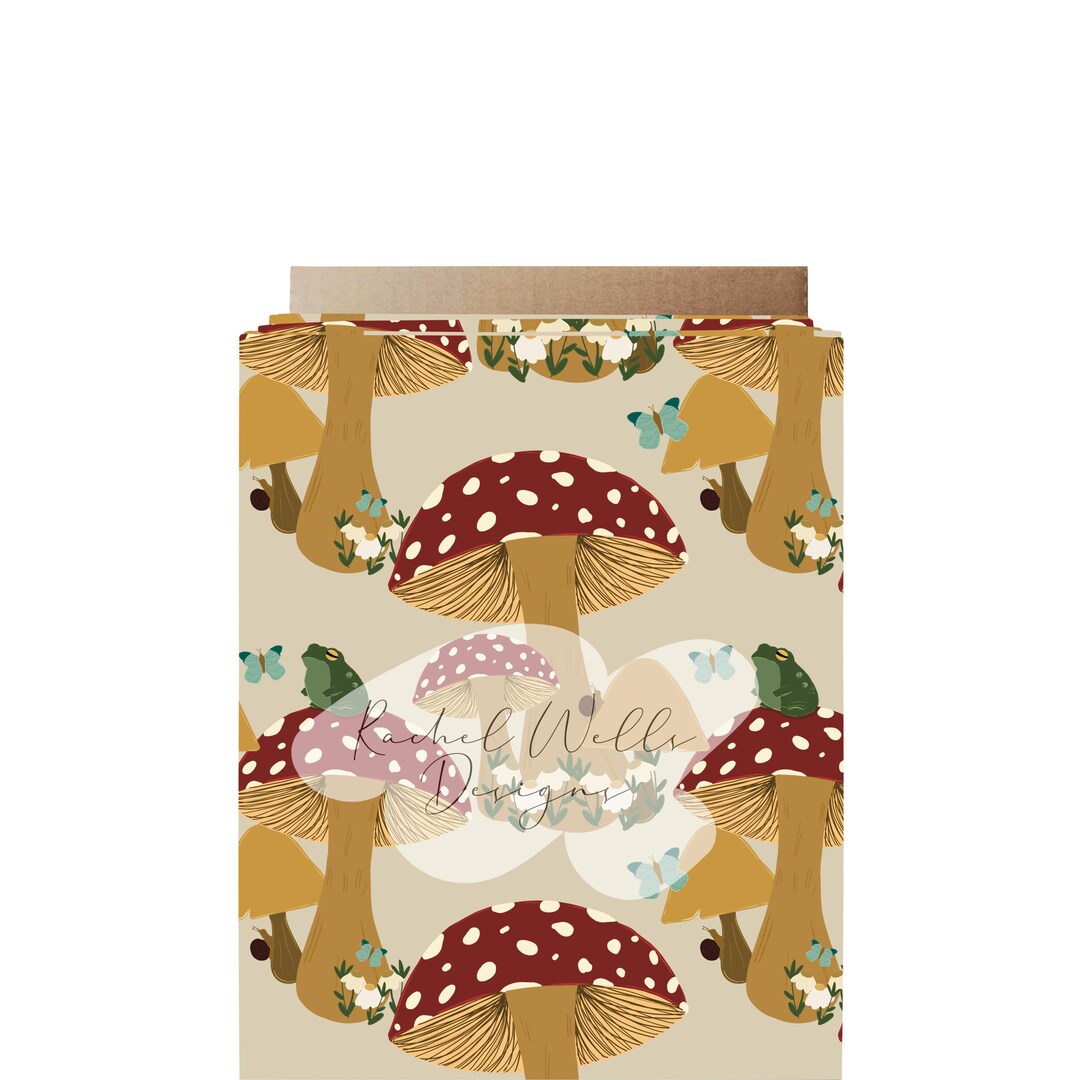 Hand Drawn Cottage Core Red Mushrooms Forest Outside Nature Fungi ...