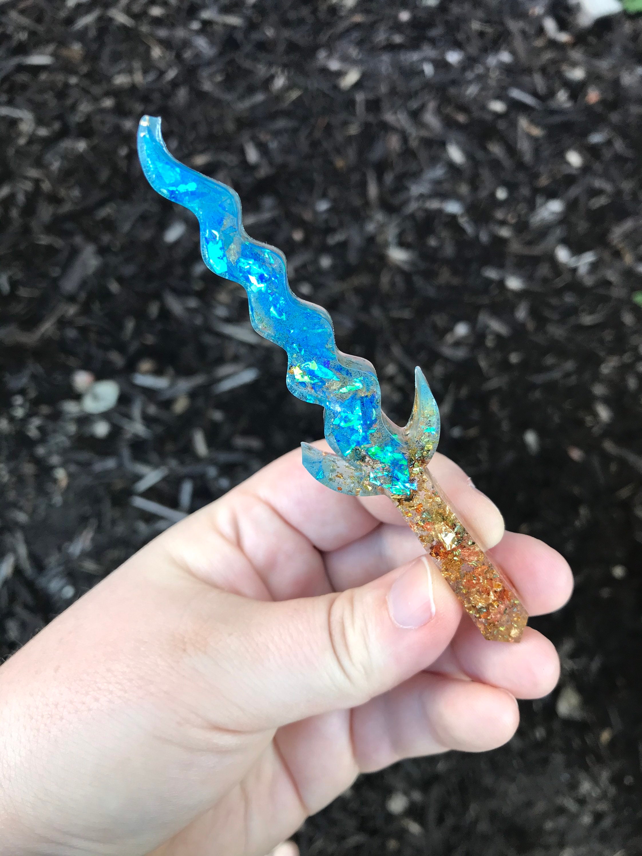 Handmade mini resin dagger | Etsy