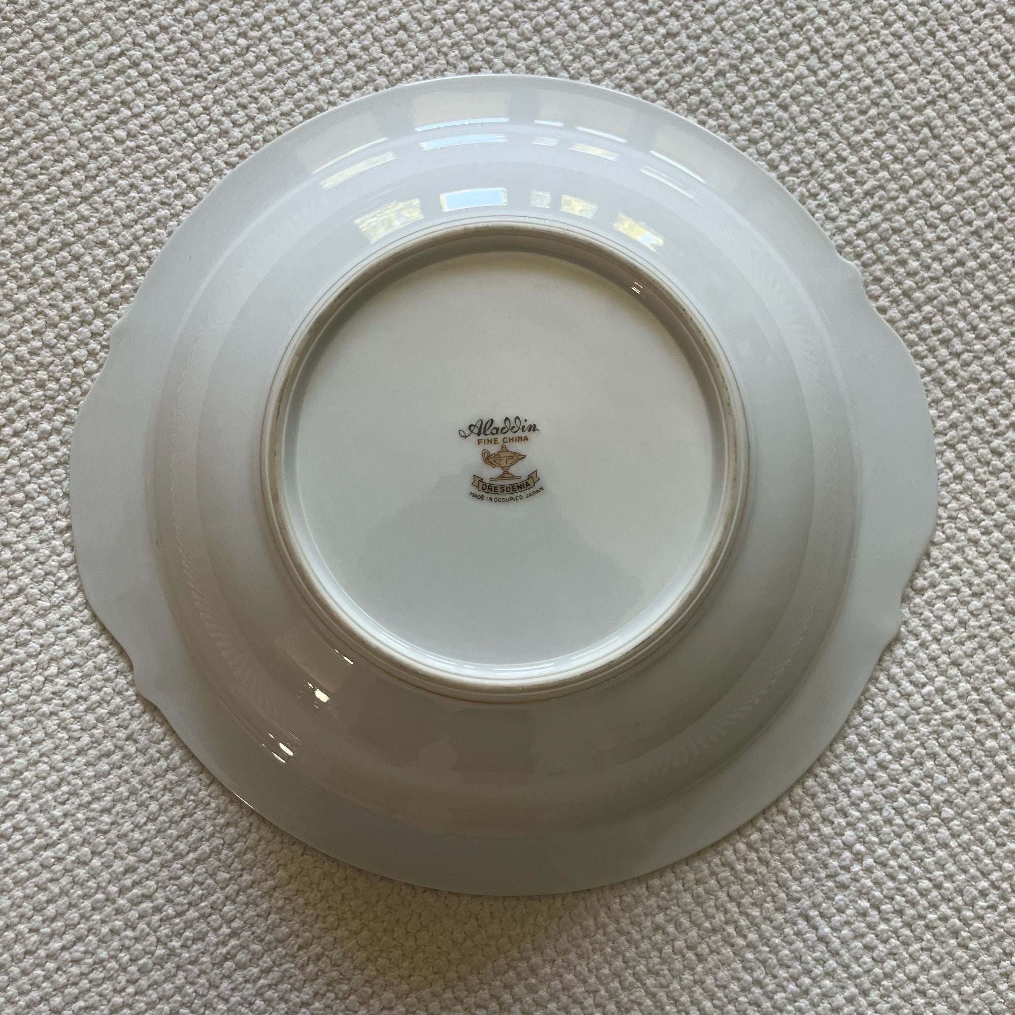 Aladdin Fine China Dresdenia Floral Round Serving Bowl With Gold Trim ...