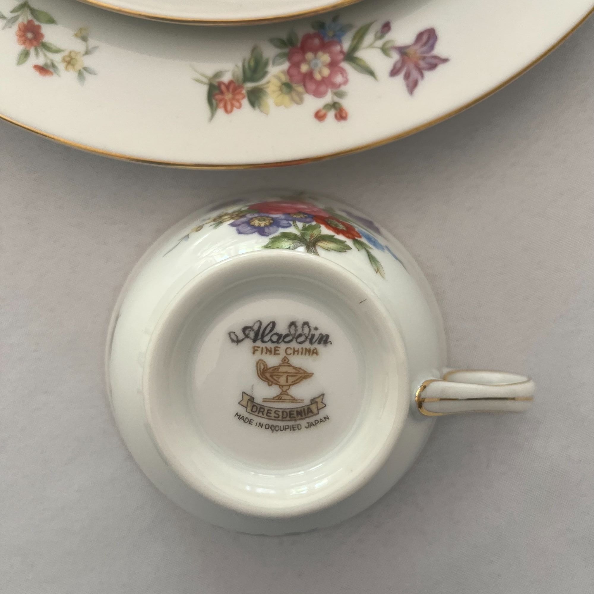 Aladdin Fine China DRESDENIA 5-piece Place Setting - Multi-color Floral ...