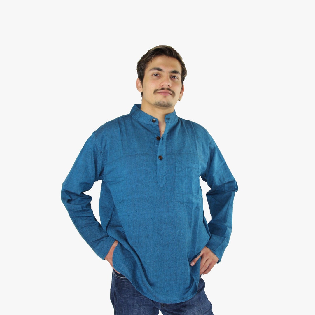 Simple Fair Trade Cotton Long Sleeve Shirt - Unisex Cotton Kurta ...