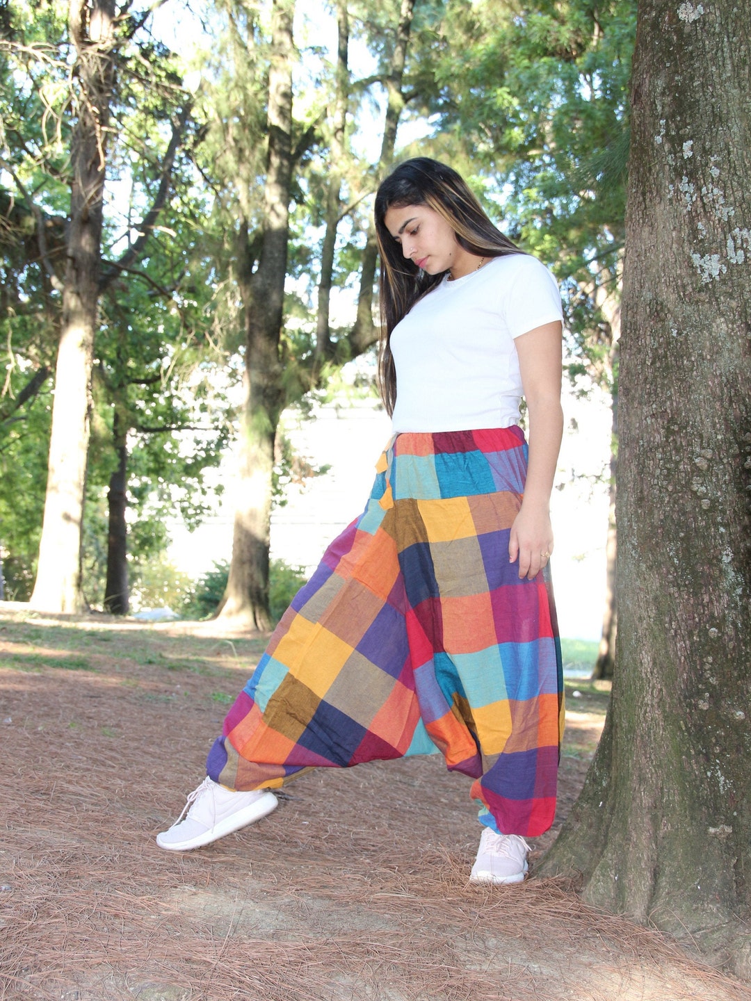 Multi Color Pants Baggy Harem - Super Comfortable! Comfortable Loose ...