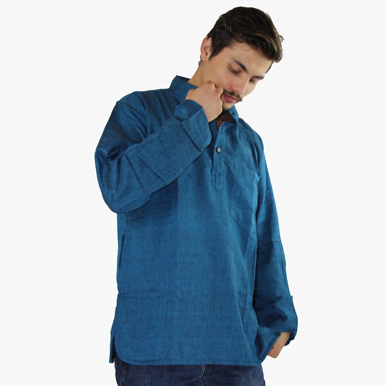 Simple Fair Trade Cotton Long Sleeve Shirt Unisex Cotton | Etsy