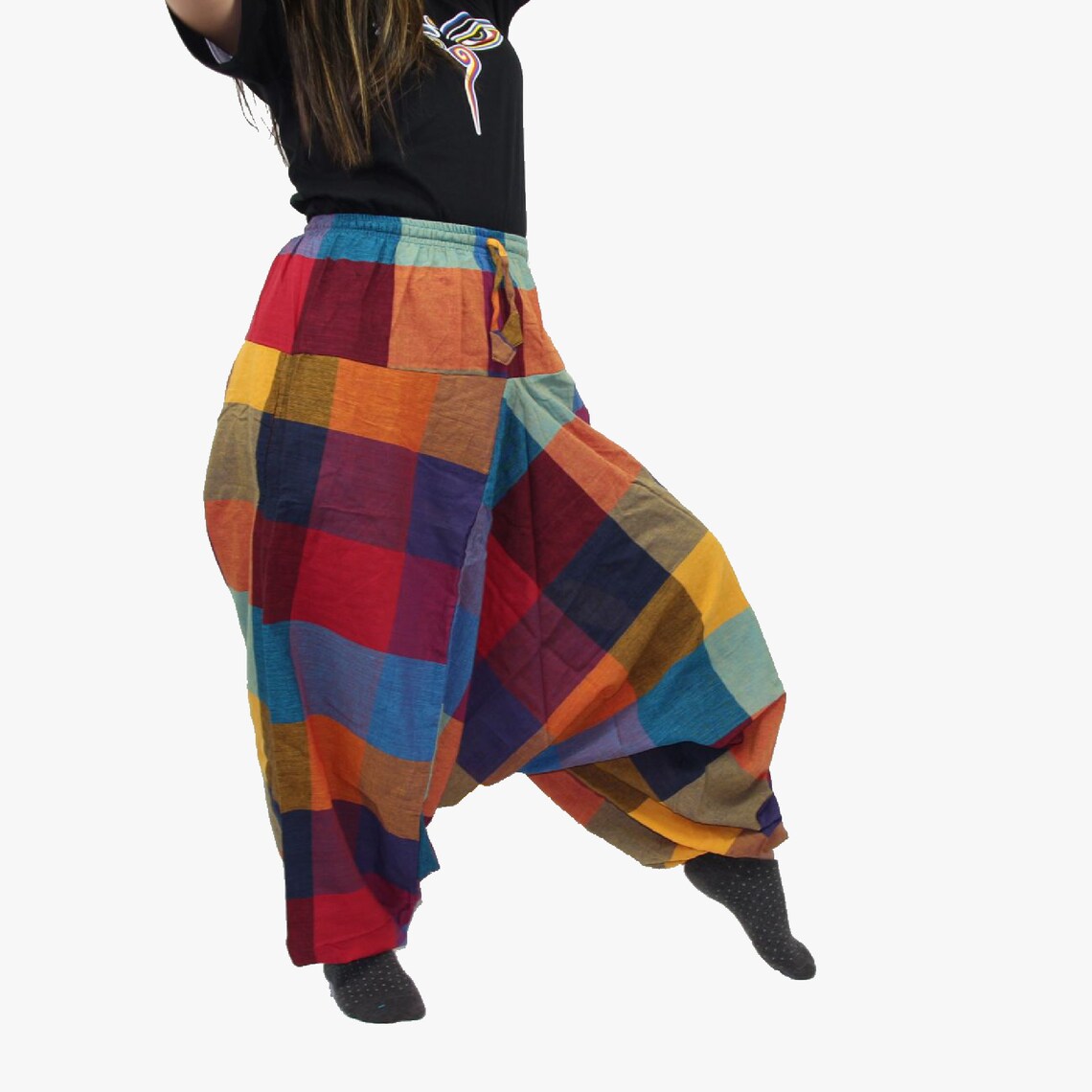 Multi Color Pants Baggy Harem Super Comfortable Comfortable | Etsy