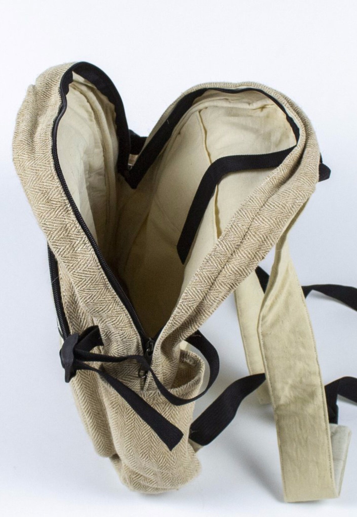 Black Hemp Backpack Organic Eco-Friendly Hemp Backpack | Etsy