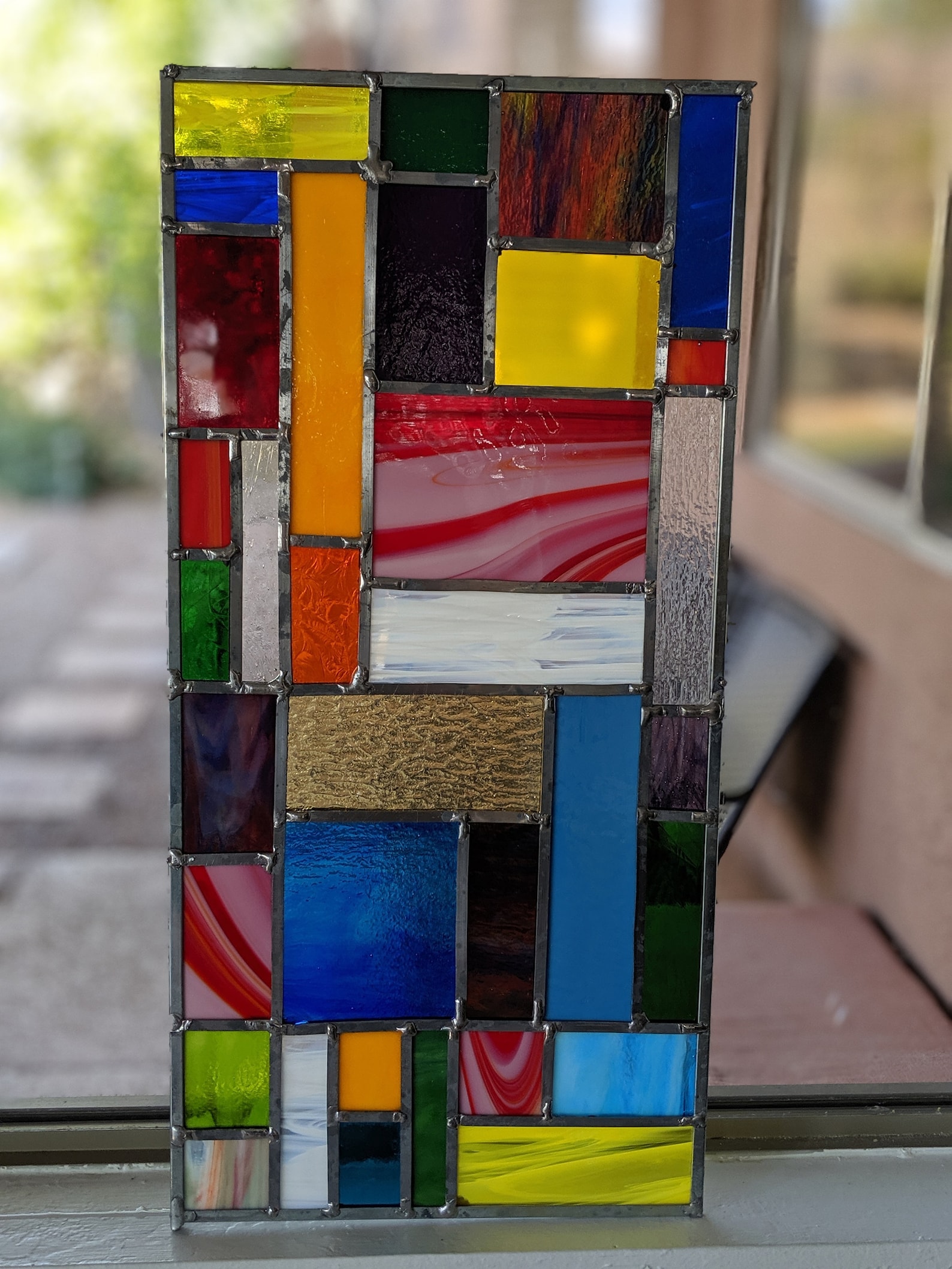 Geometric Stained Glass Panels - Etsy