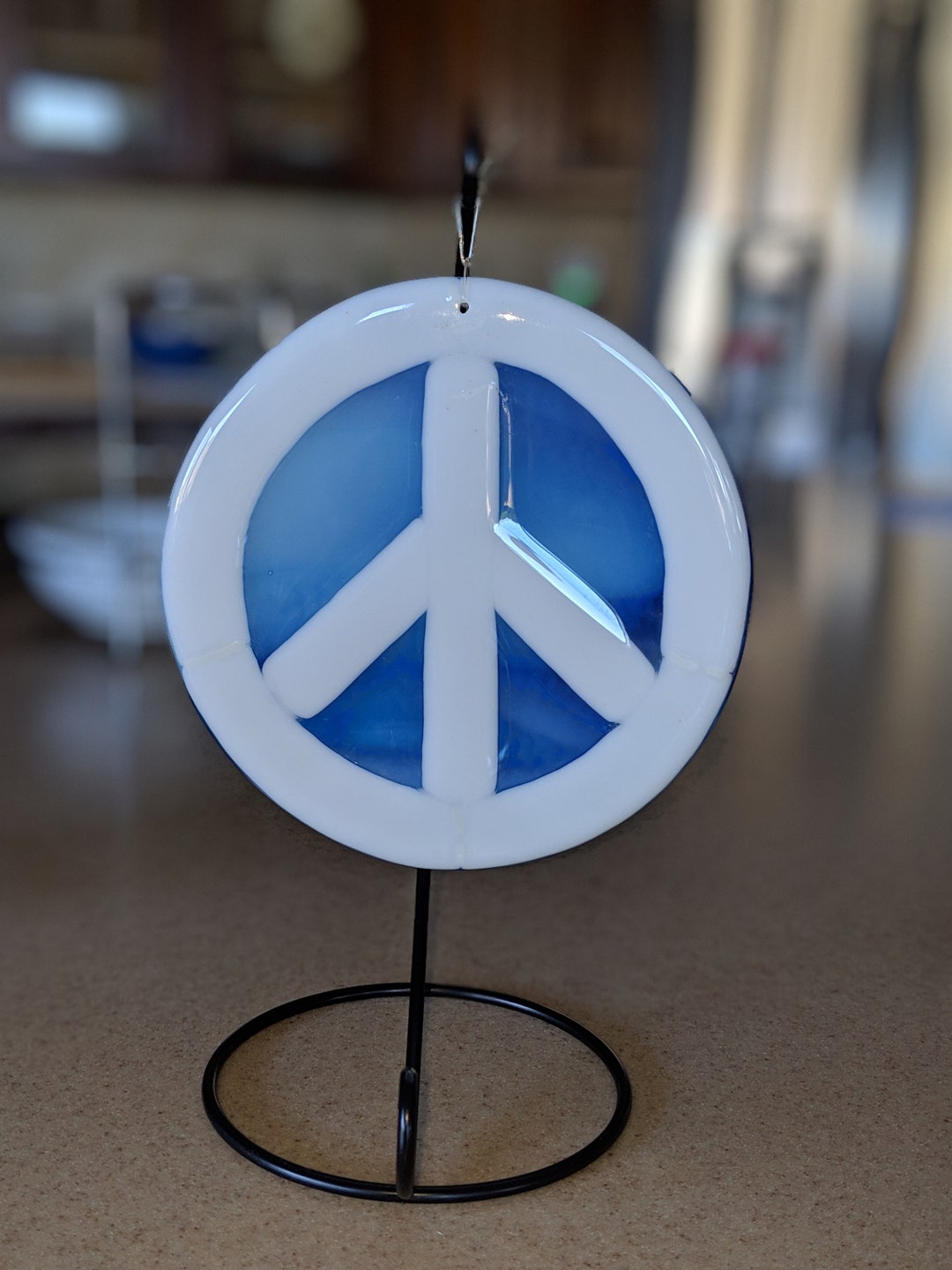 Peace Sign Suncatcher in White - Etsy