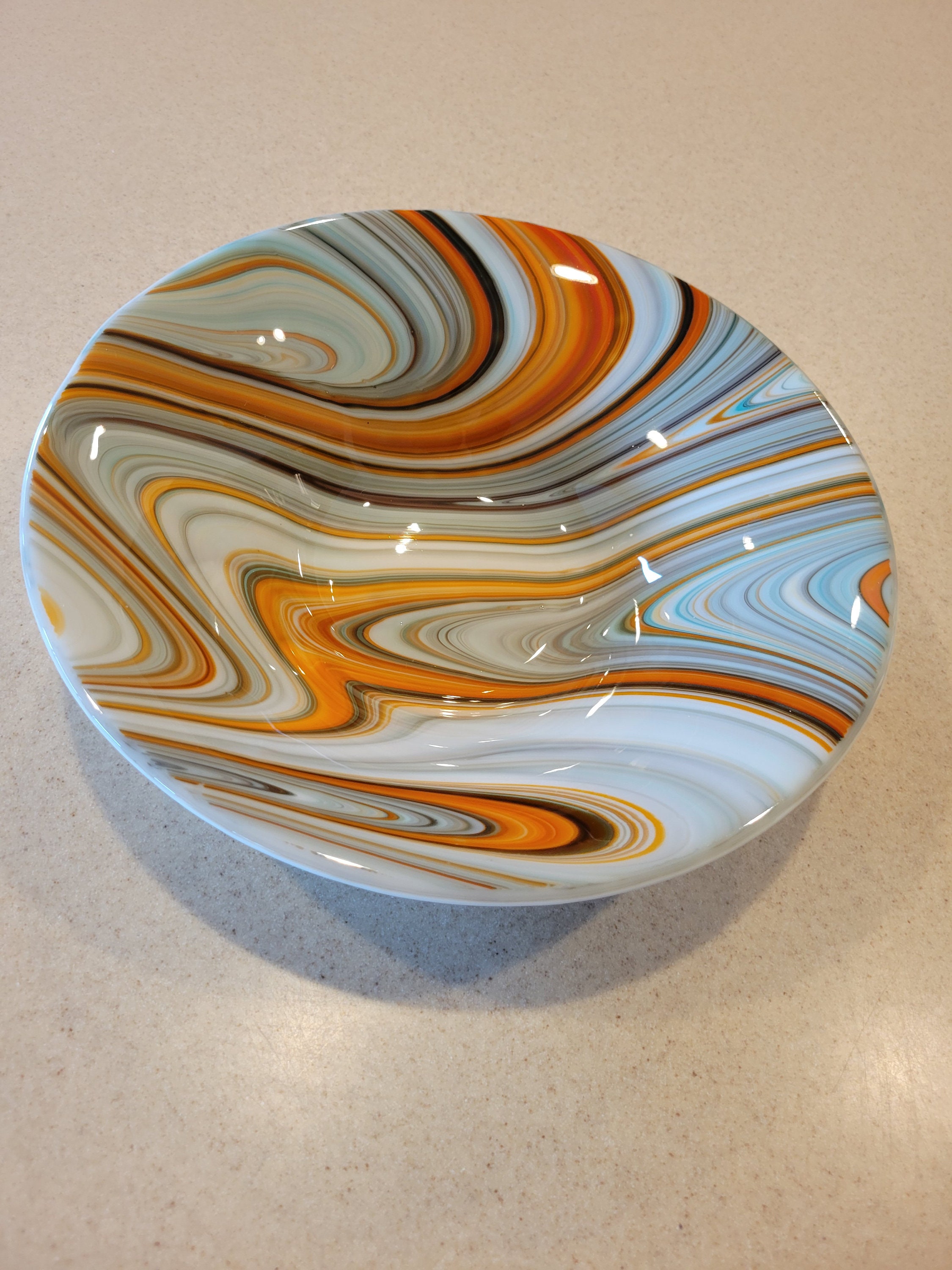 Southwest Deep Glass Bowl - Etsy