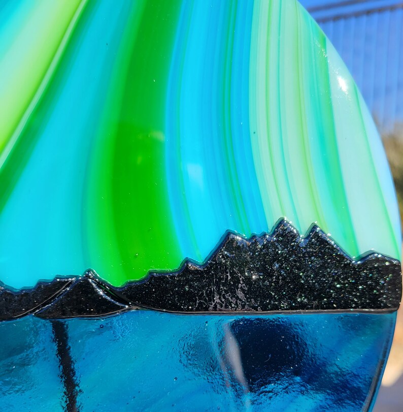 Northern Lights Glass Plate - Etsy