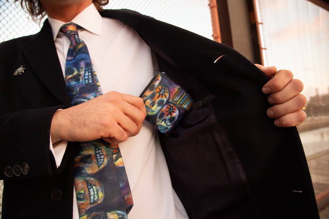 Skulls Oil Cloth Wallet - Etsy