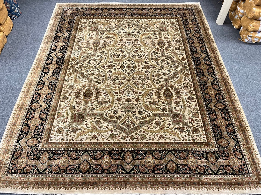 14' X 12' Indo Agra Handmade Wool Rug 13424 - Etsy