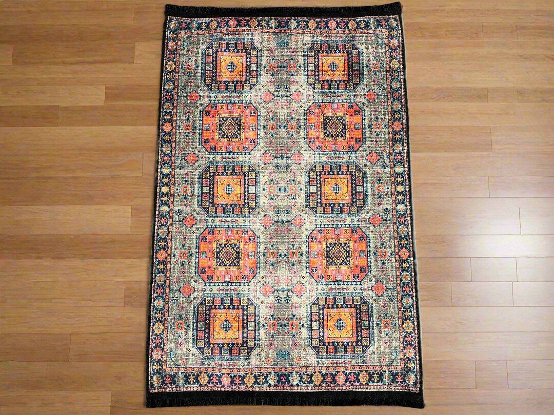 3X4 Geometric Machine Washable Area Rug - Etsy