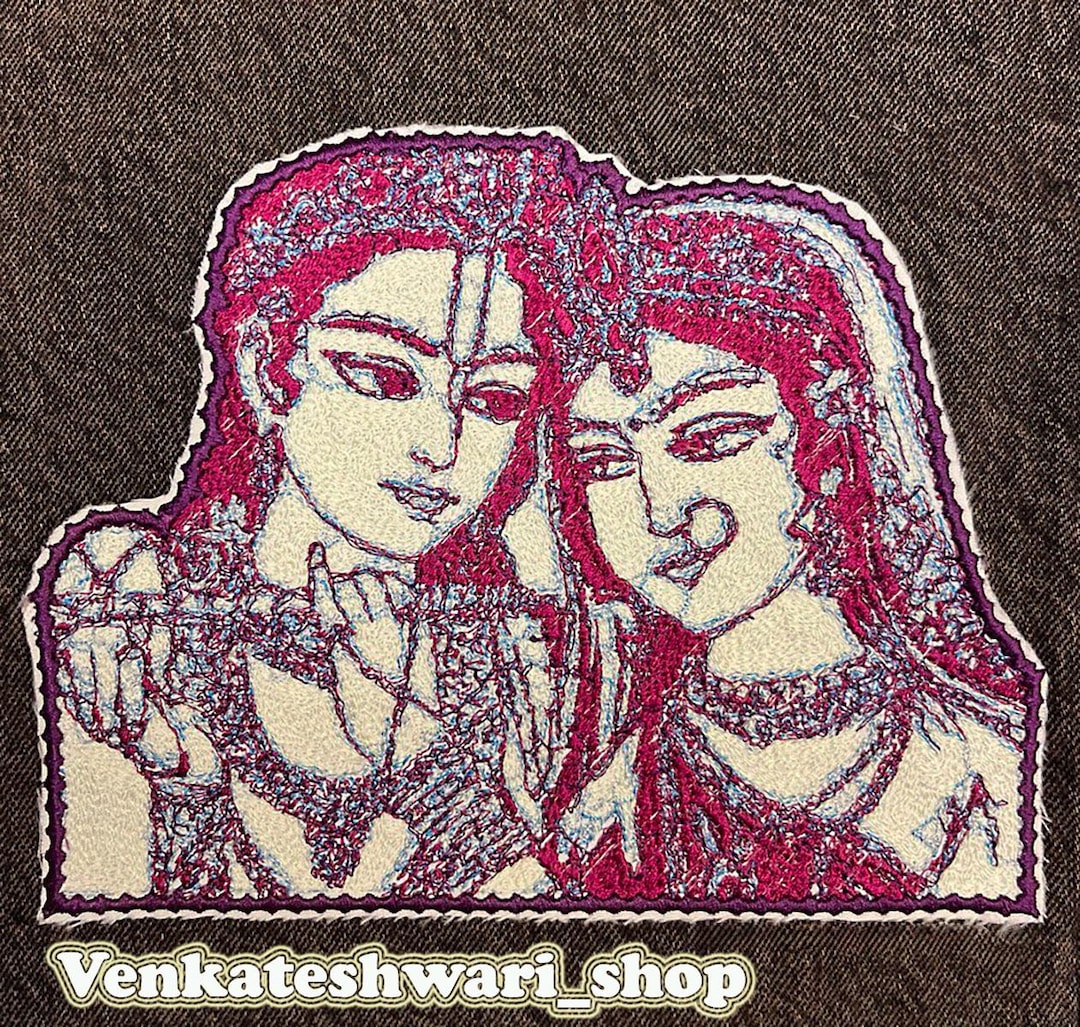 Machine Embroidery Design Radha Krishna Instant Download - Etsy