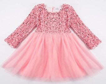 Toddler Pink Sparkle Dress - Etsy