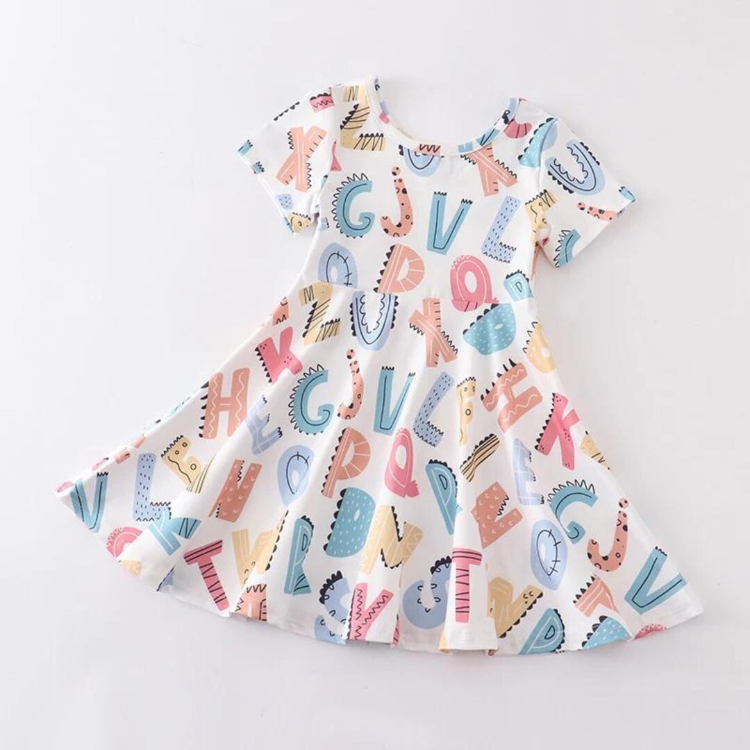 ABC Dress Back to School Alphabet Letters Dress First Day - Etsy