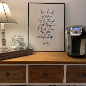 Custom Calligraphy Handwritten Art - Lyrics, Scripture, Quote, Poem ...