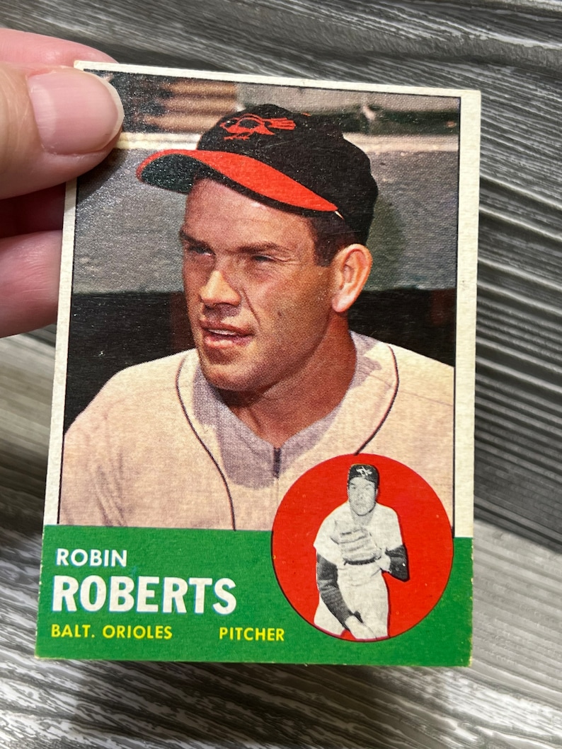 1963 Topps Baseball Robin Roberts 125 Baltimore Orioles - Etsy