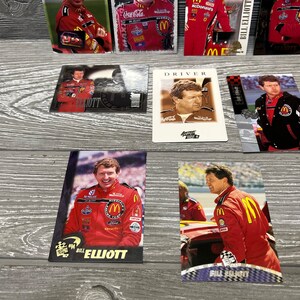 Nine Different Bill Elliott Racing Cards, NASCAR - Etsy