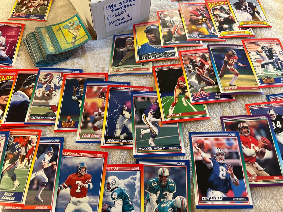 1990 Score Football Near Complete Set, Series 1 and 2, One Common ...