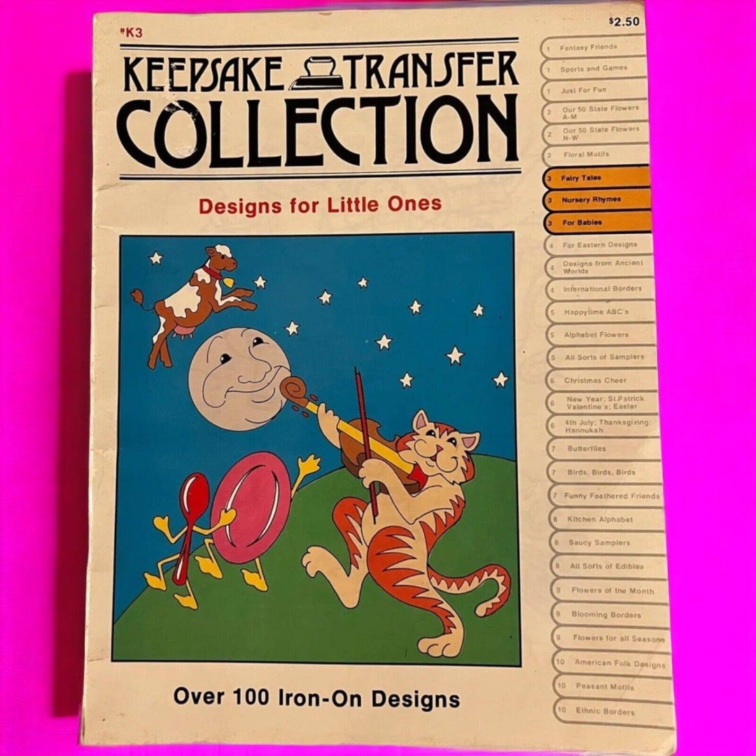 Iron-on Transfer Book Keepsake Collection K3 Designs for Little Ones ...