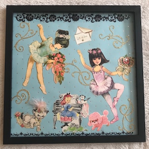 Wall Art Vintage Ballet Original Art Collage Framed Wall - Etsy