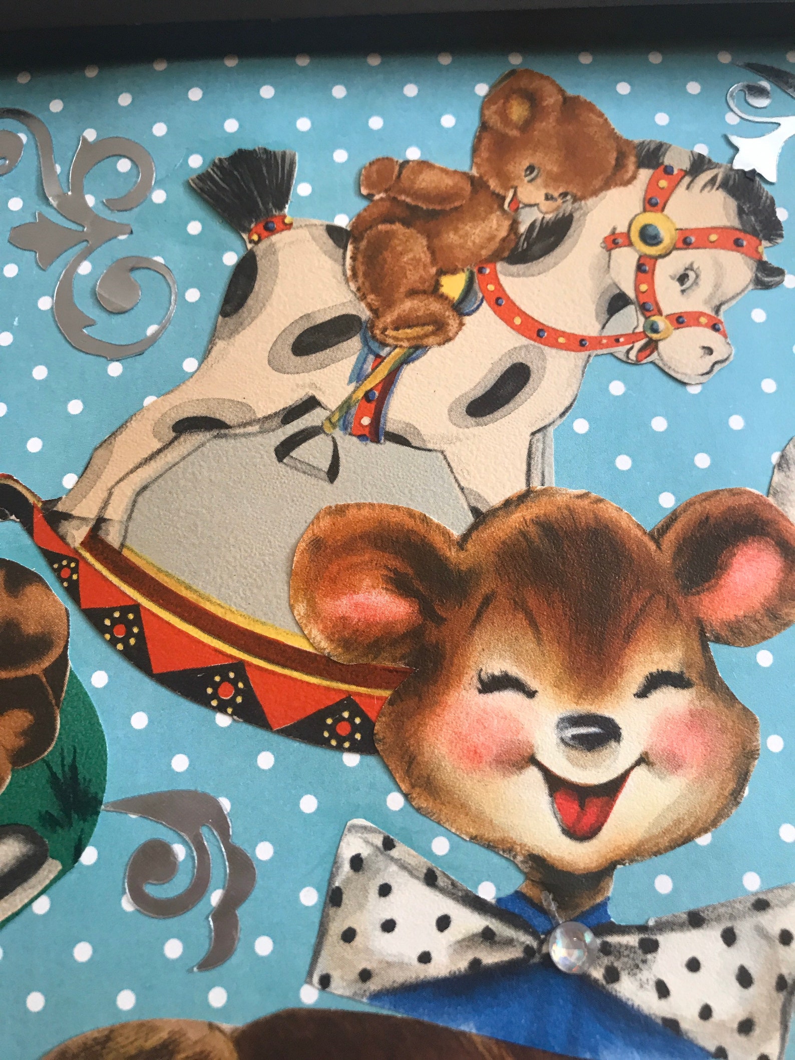 Vintage Teddy Bears Handmade Collage Wall Art Gift for Bear | Etsy