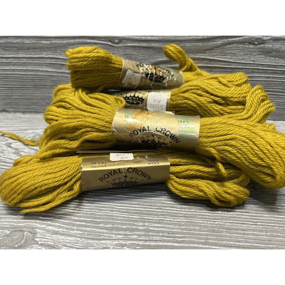 Vintage Royal Crown Tapestry 100% Wool Yarn Copenhagen 6 Skeins Antique ...
