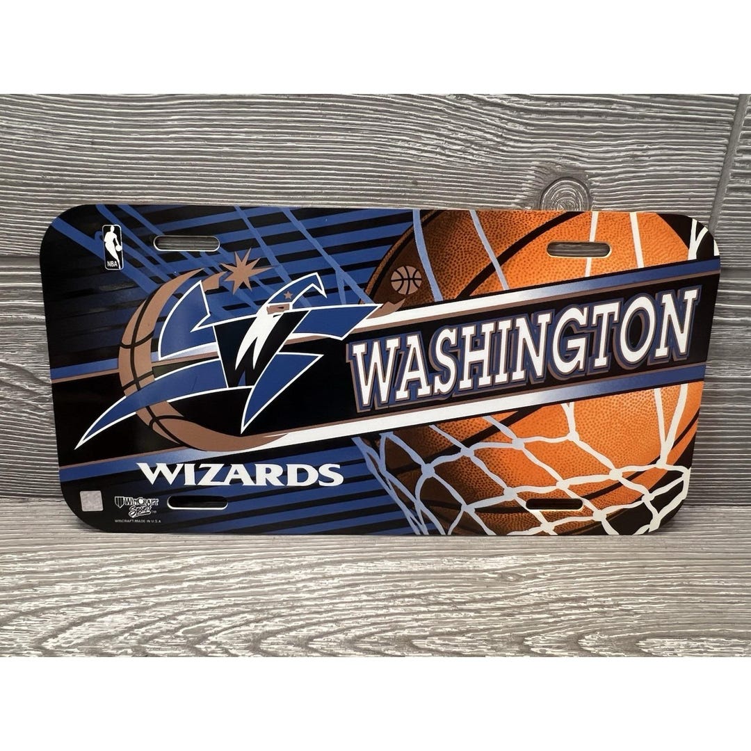 Washington Wizards NBA Basketball Plastic License Plate Wincraft USA ...