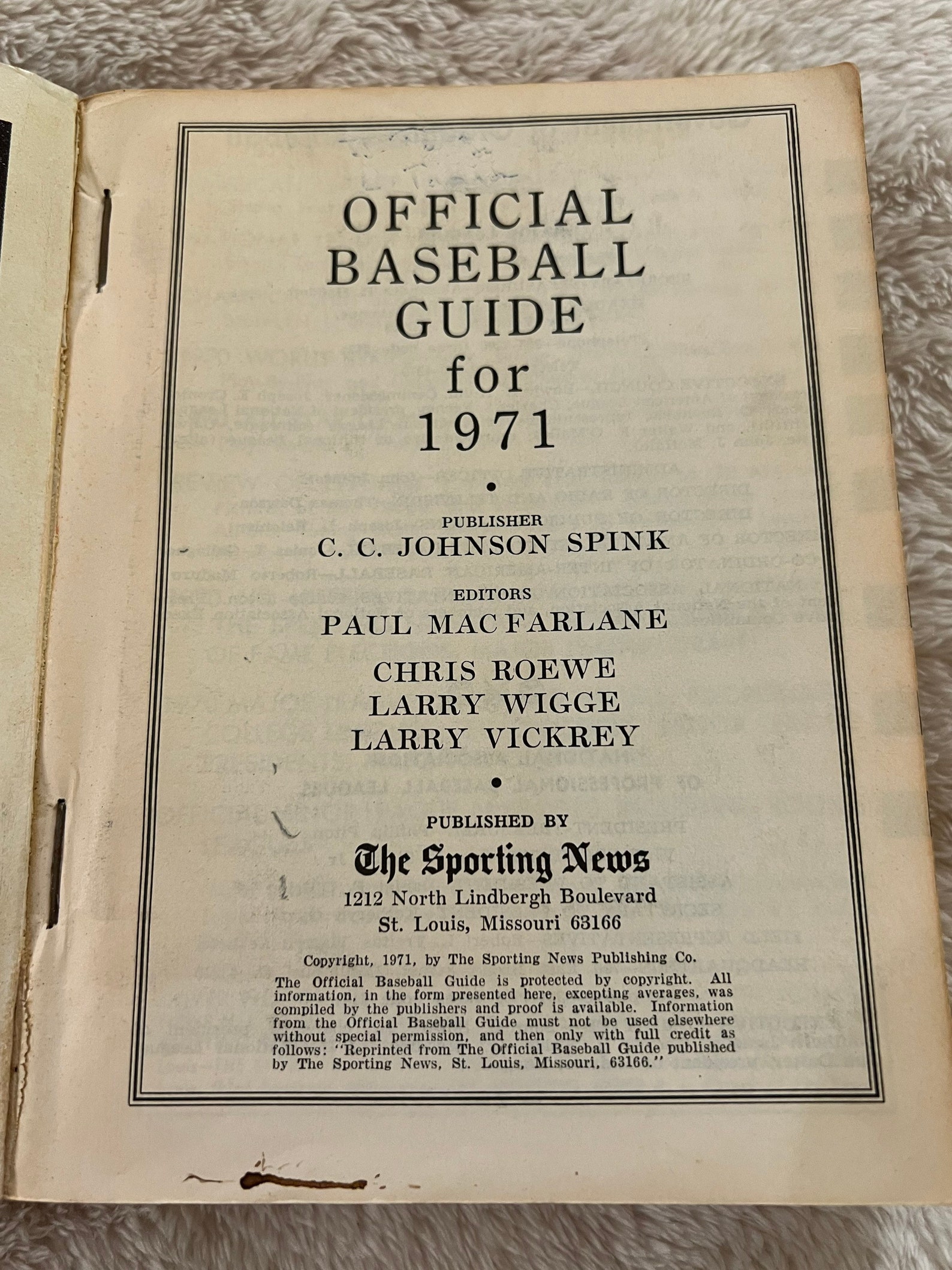 The Sporting News 1972 Official Baseball Guide Vintage MLB | Etsy