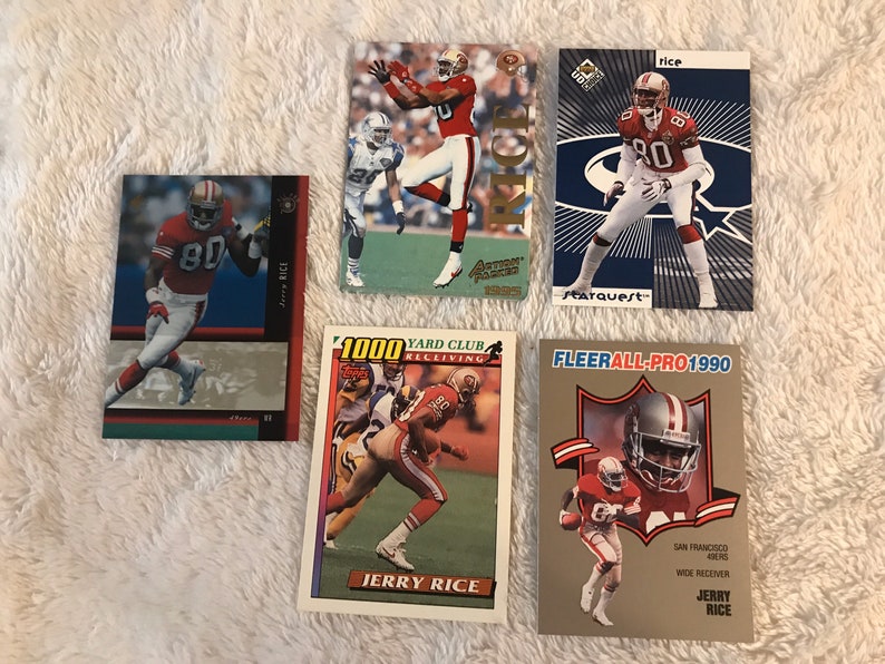 5 Different Premium Jerry Rice Cards 49ers Vintage NFL | Etsy